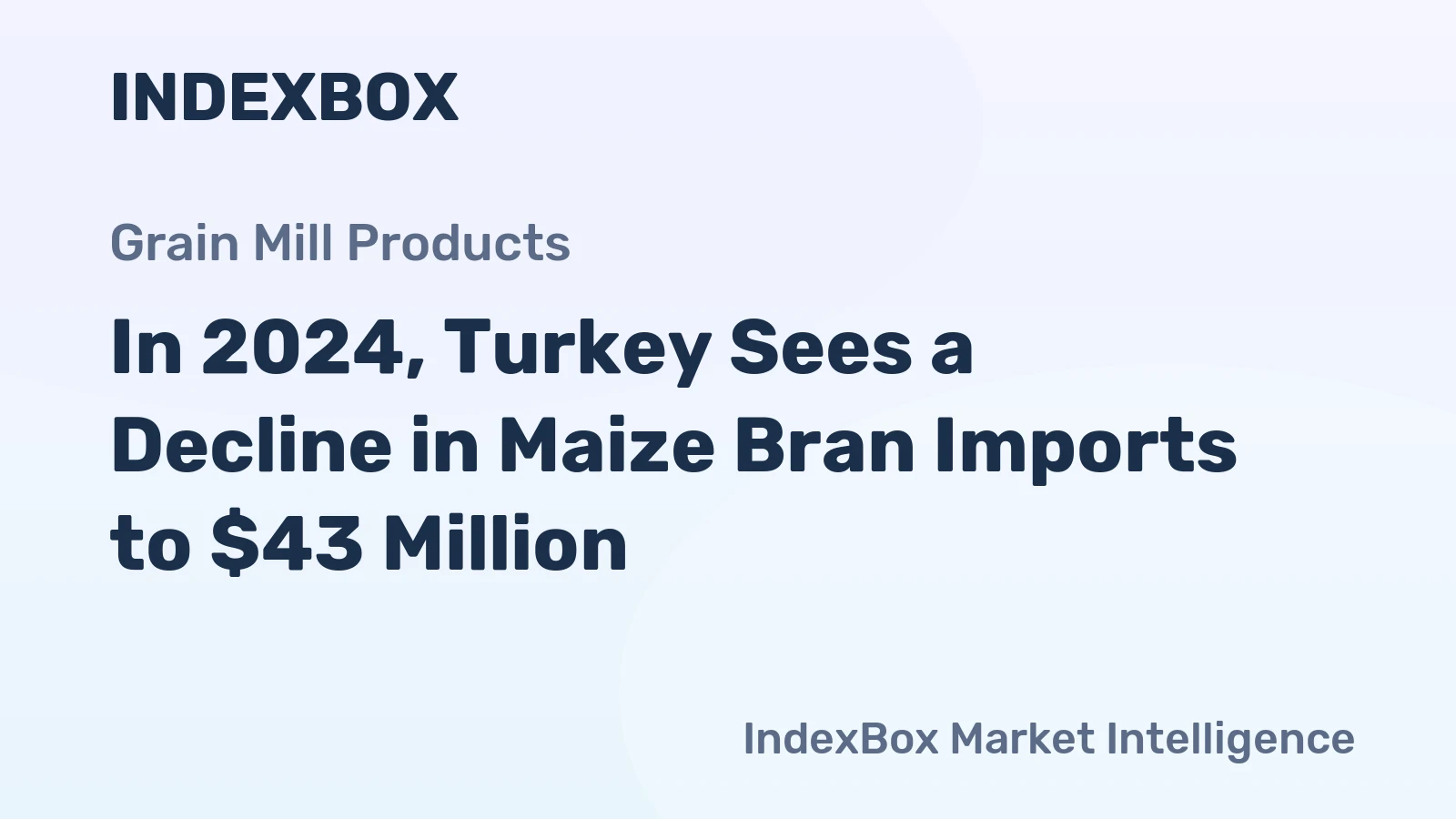In 2024, Turkey Sees a Decline in Maize Bran Imports to $43 Million