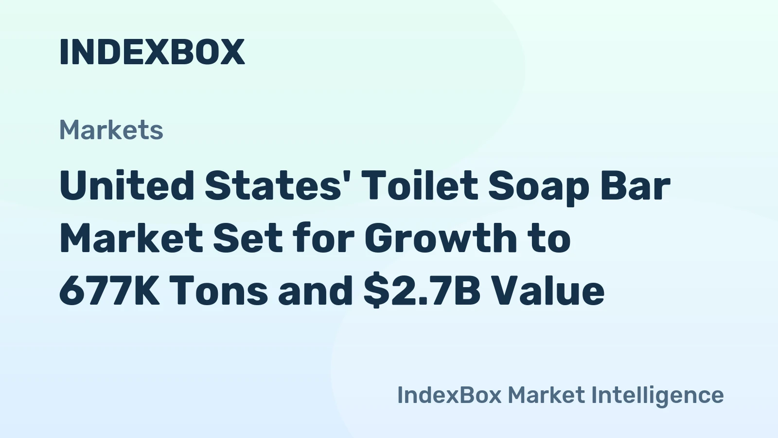 United States' Toilet Soap Bar Market Set for Growth to 677K Tons and $2.7B Value