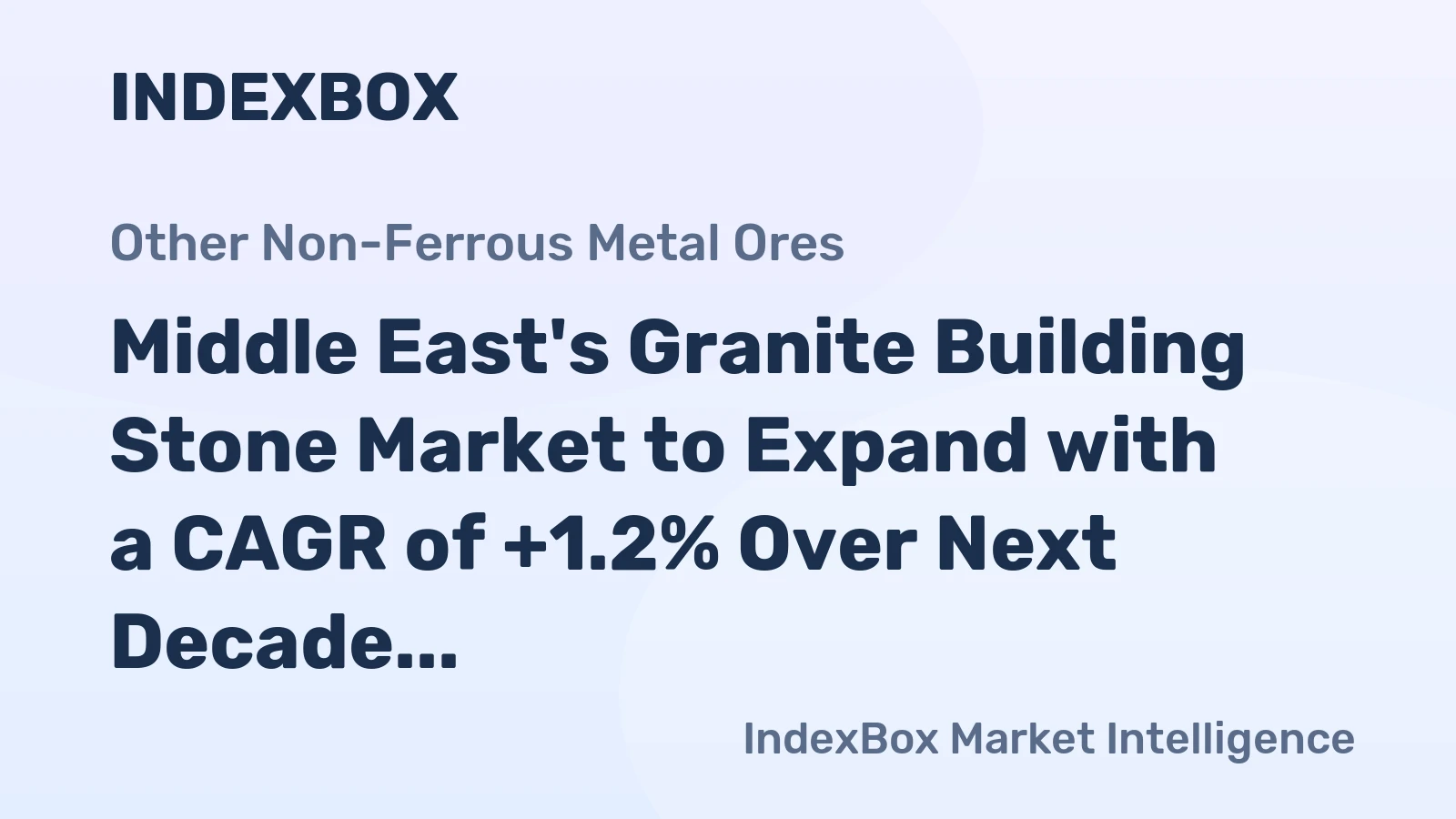 Middle East's Granite Building Stone Market to Expand with a CAGR of +1.2% Over Next Decade