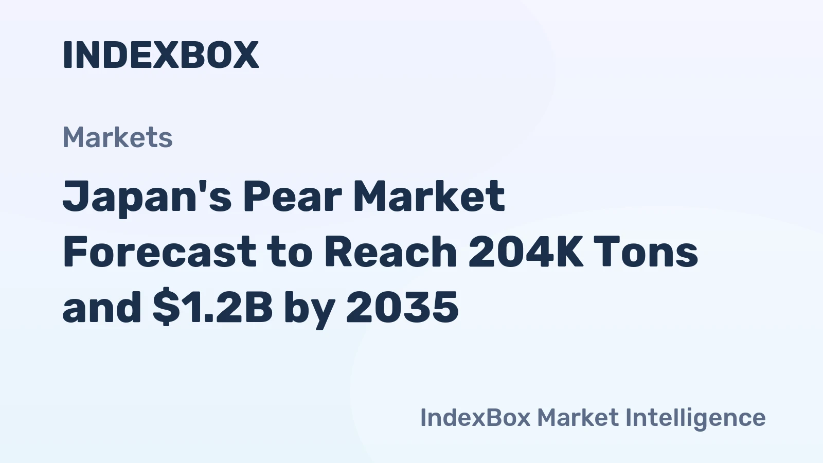 Japan's Pear Market Forecast to Reach 204K Tons and $1.2B by 2035