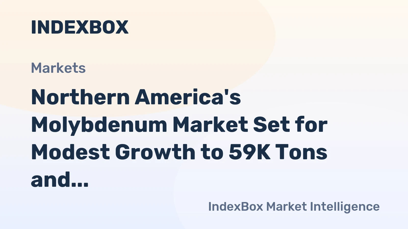 Northern America's Molybdenum Market Set for Modest Growth to 59K Tons and $3 Billion