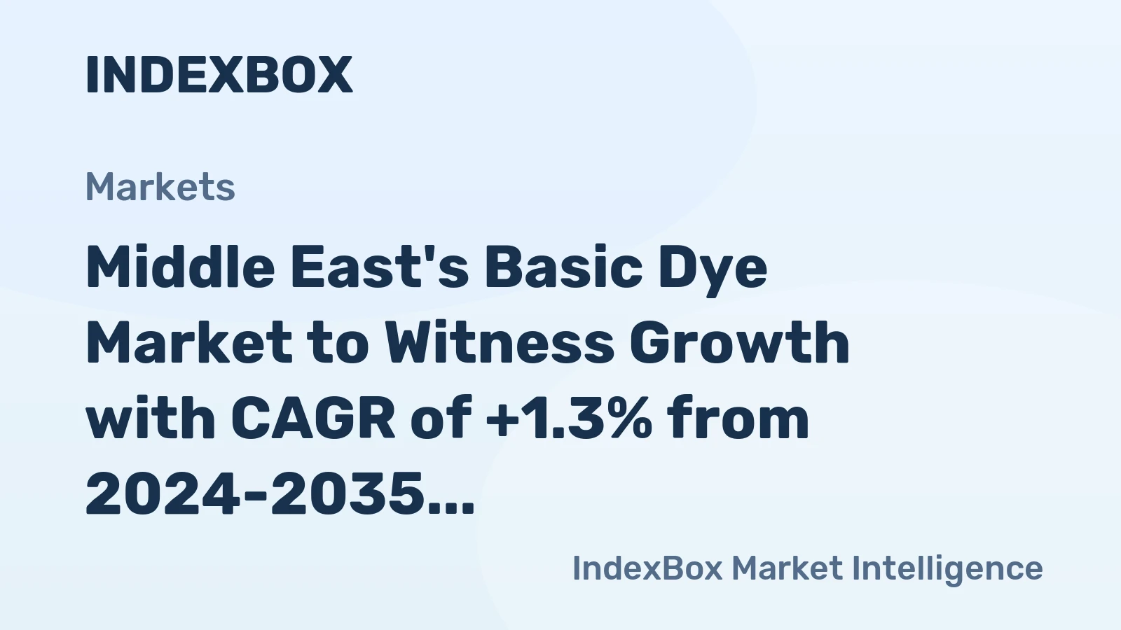 Middle East's Basic Dye Market to Witness Growth with CAGR of +1.3% from 2024-2035