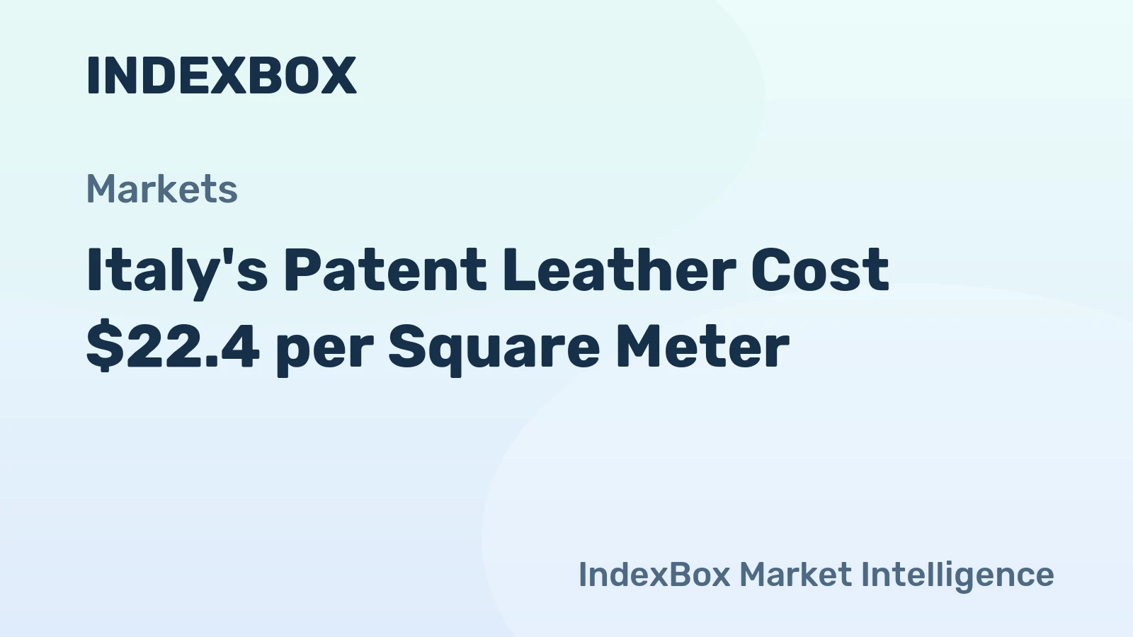 Italy's Patent Leather Cost $22.4 per Square Meter