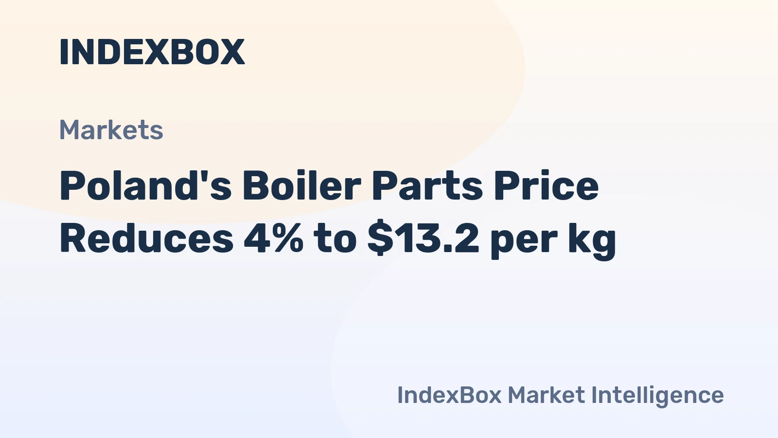 Poland's Boiler Parts Price Reduces 4% to $13.2 per kg