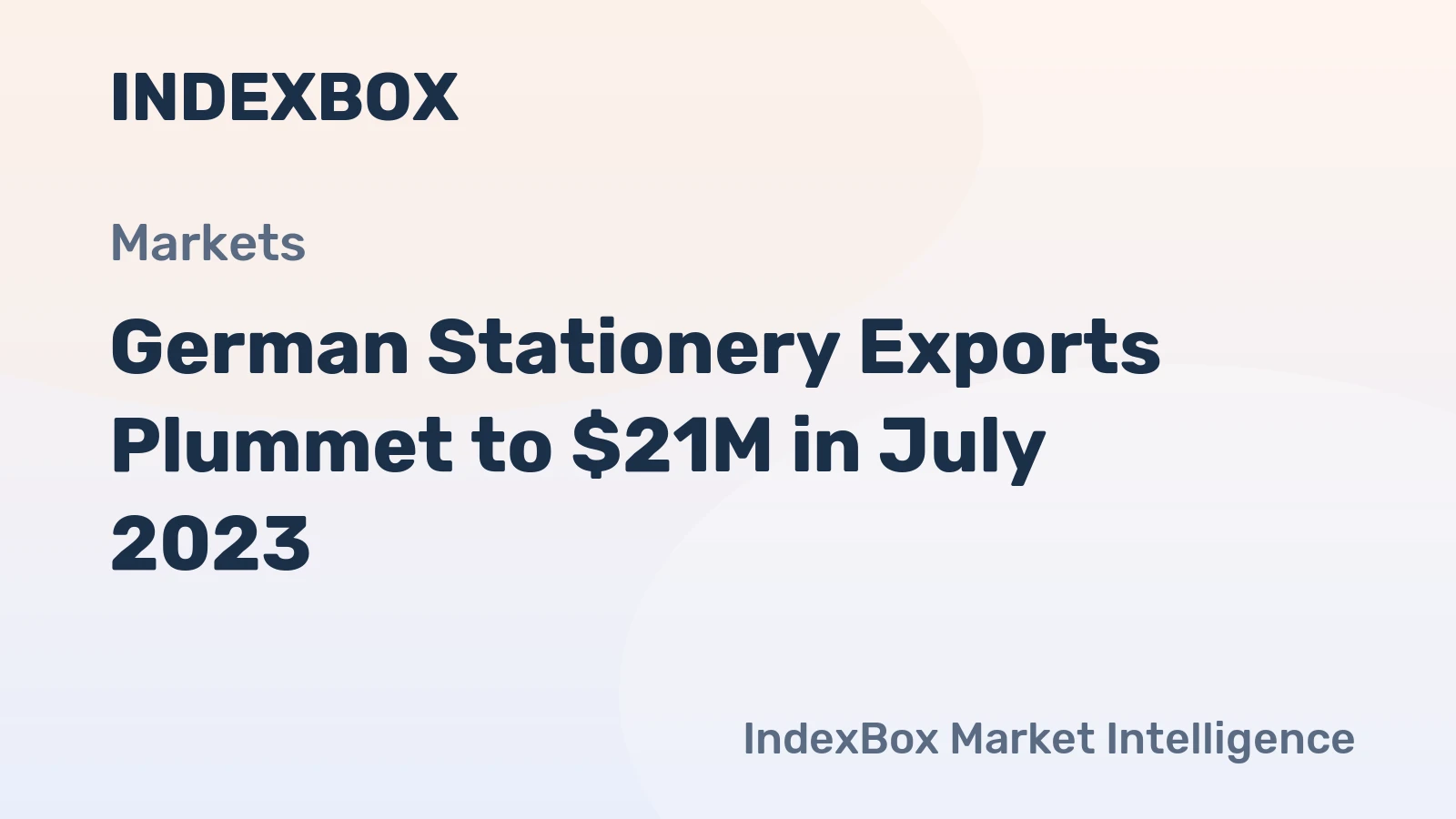 German Stationery Exports Plummet to $21M in July 2023
