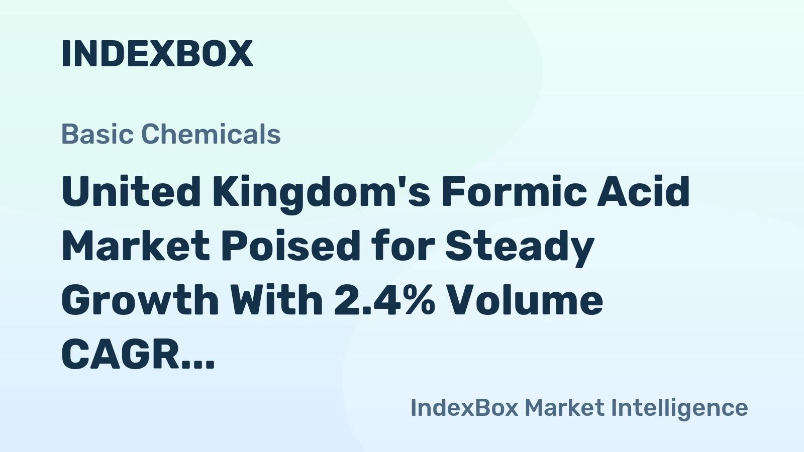 United Kingdom's Formic Acid Market Poised for Steady Growth With 2.4% Volume CAGR Through 2035