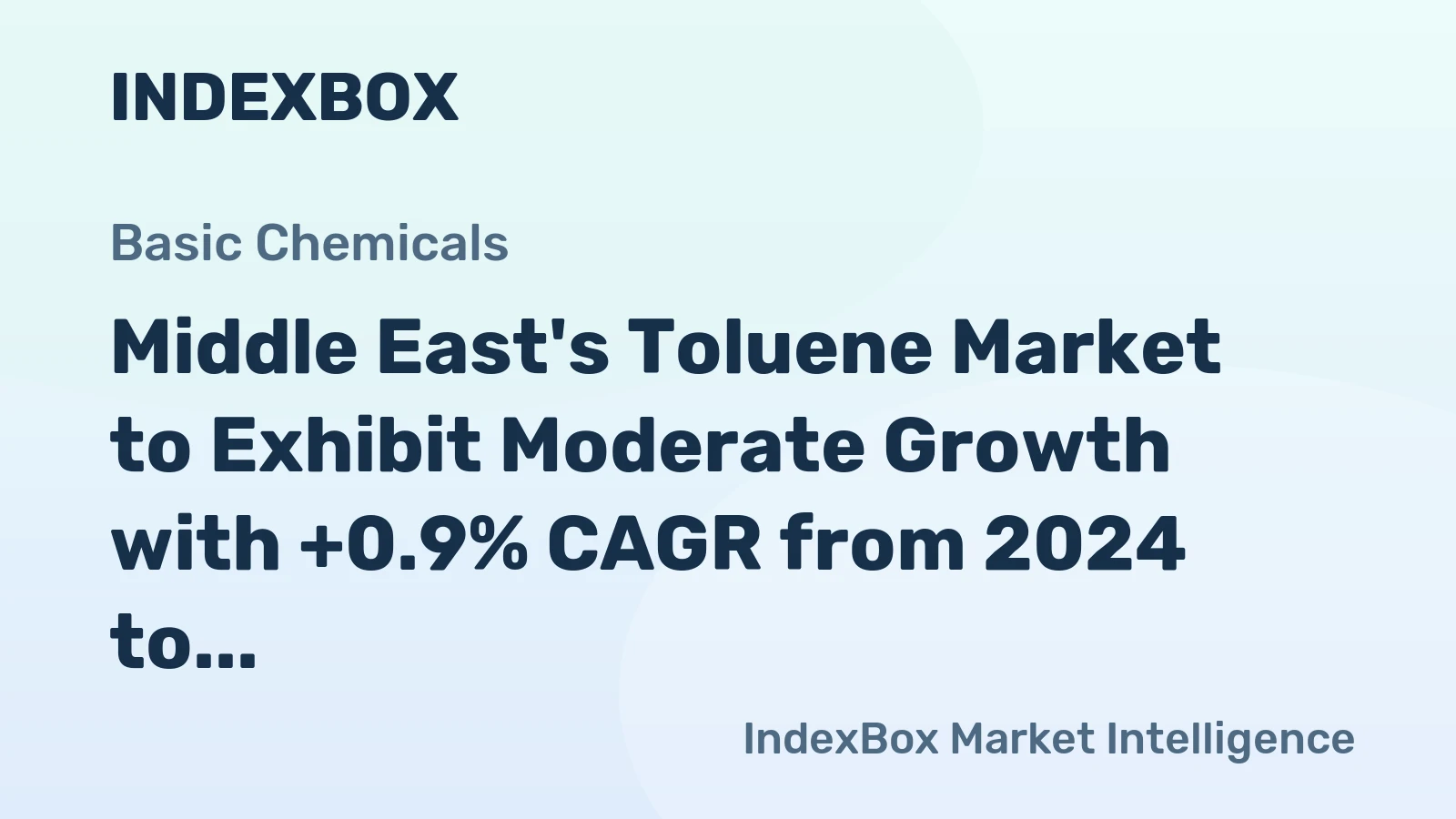 Middle East's Toluene Market to Exhibit Moderate Growth with +0.9% CAGR from 2024 to 2035