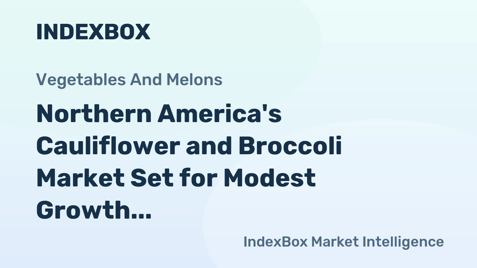 Northern America's Cauliflower and Broccoli Market Set for Modest Growth With a +0.8% Volume CAGR