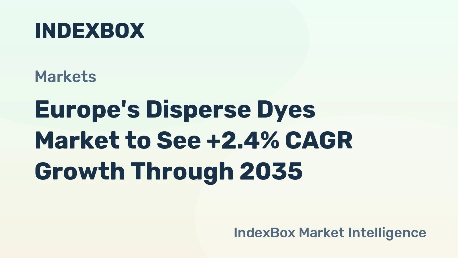 Europe's Disperse Dyes Market to See +2.4% CAGR Growth Through 2035