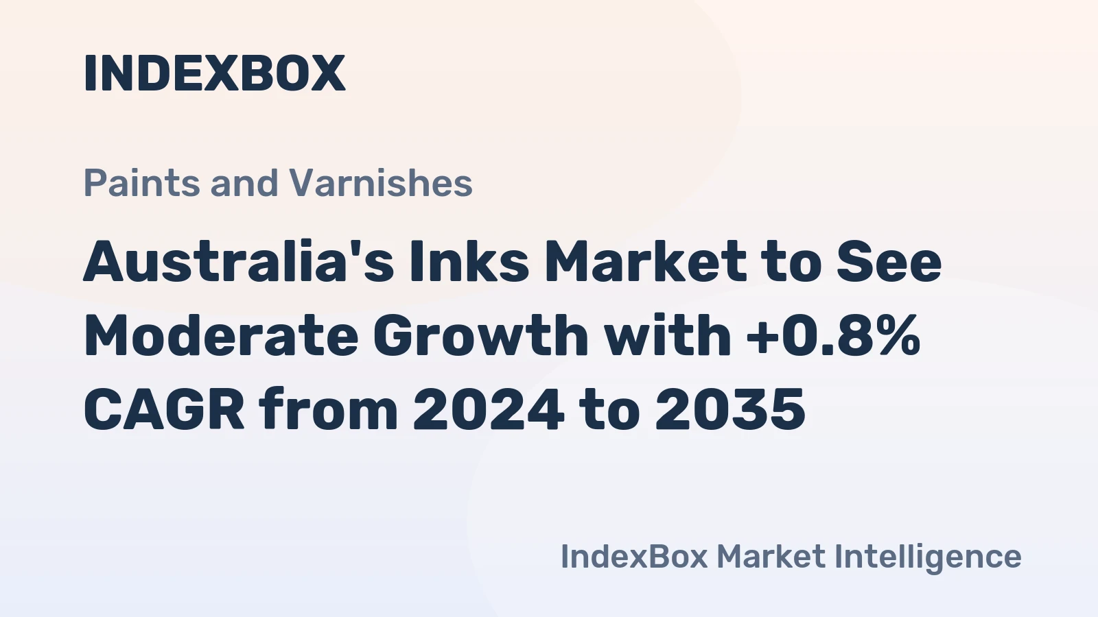 Australia's Inks Market to See Moderate Growth with +0.8% CAGR from 2024 to 2035