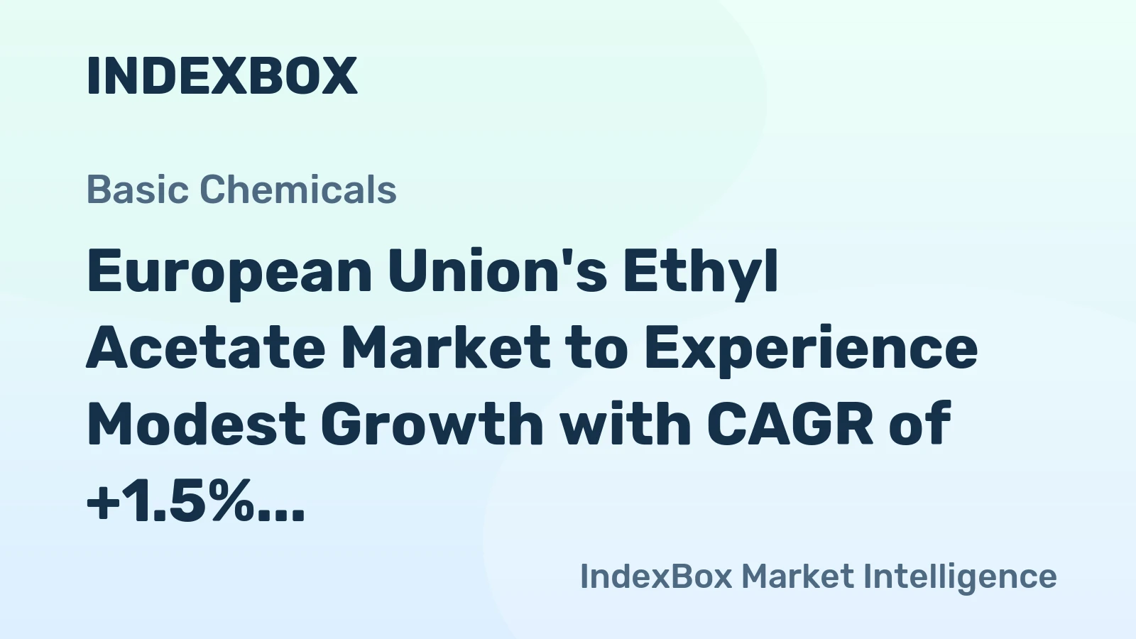 European Union's Ethyl Acetate Market to Experience Modest Growth with CAGR of +1.5% from 2024 to 2035