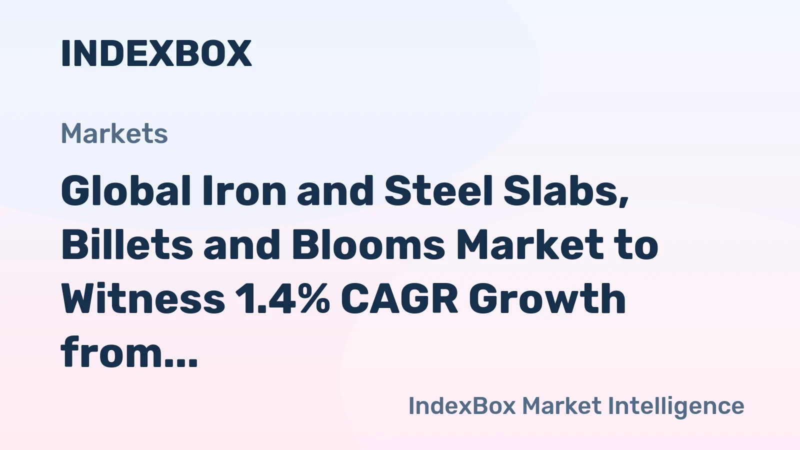 Global Iron and Steel Slabs, Billets and Blooms Market to Witness 1.4% CAGR Growth from 2024 to 2035, Reaching $1,556.4B in Value