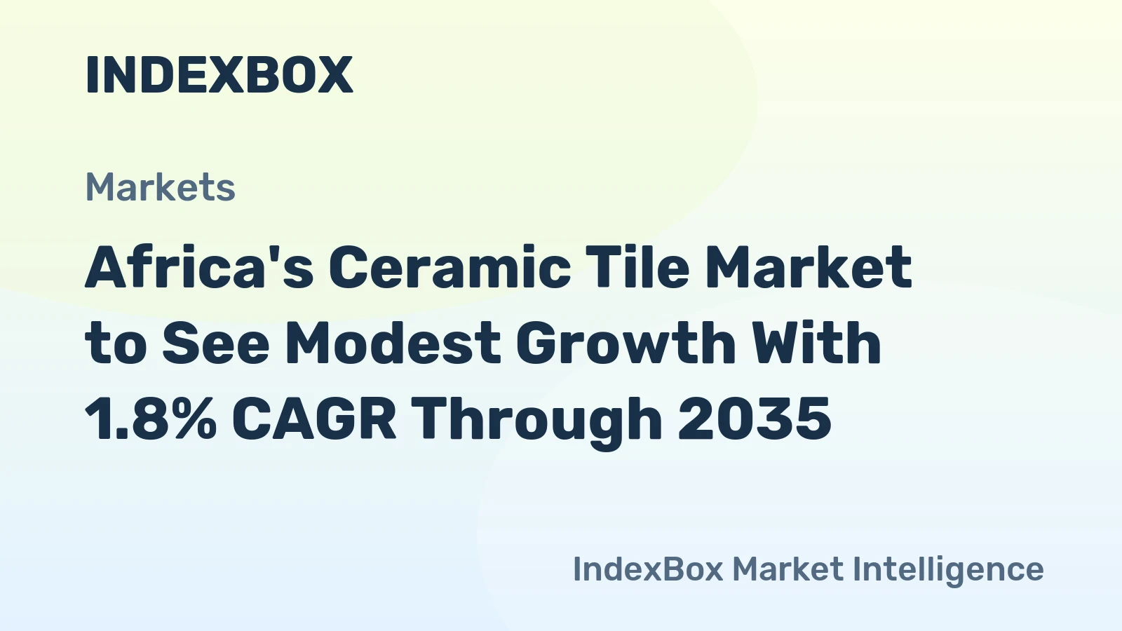 Africa's Ceramic Tile Market to See Modest Growth With 1.8% CAGR Through 2035