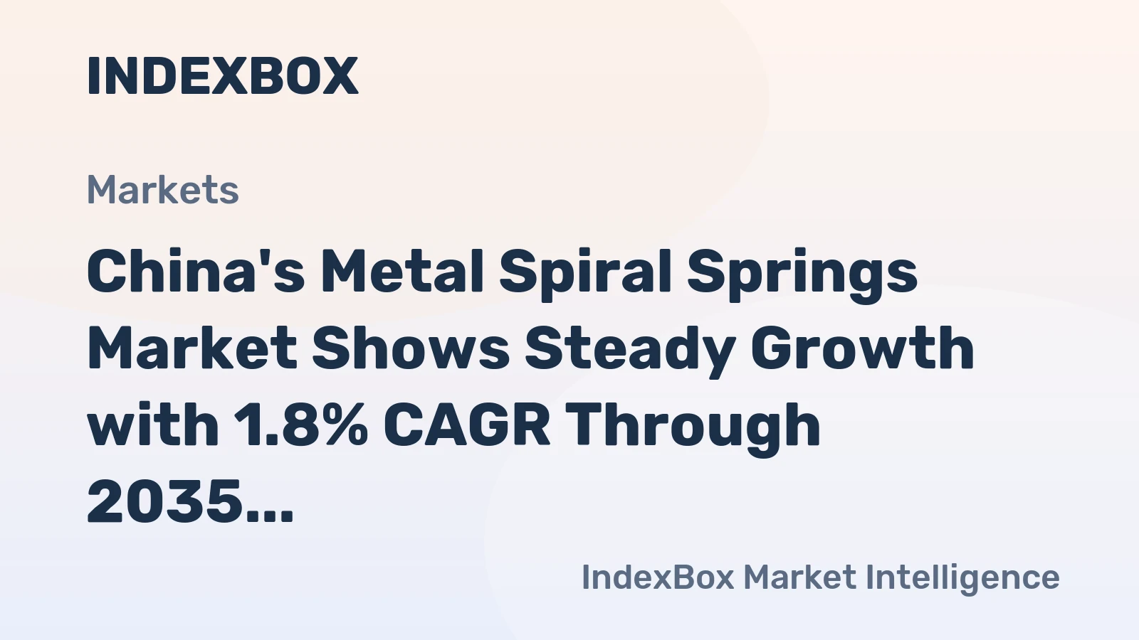China's Metal Spiral Springs Market Shows Steady Growth with 1.8% CAGR Through 2035