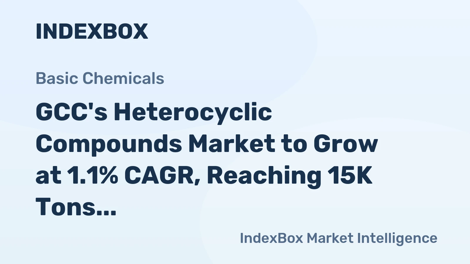 GCC's Heterocyclic Compounds Market to Grow at 1.1% CAGR, Reaching 15K Tons by 2035