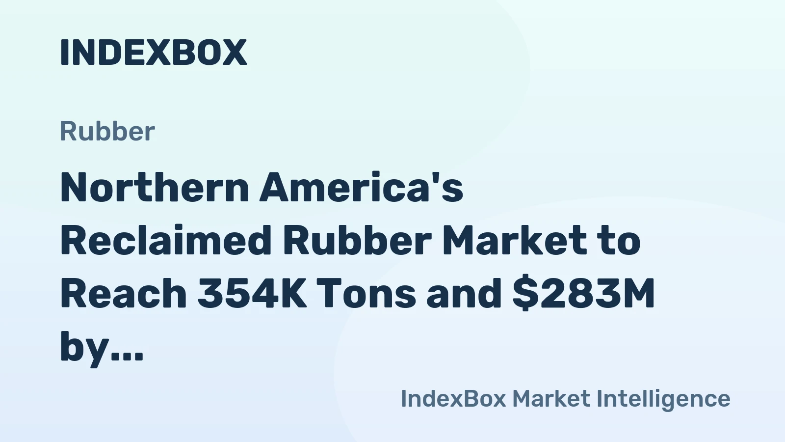 Northern America's Reclaimed Rubber Market to Reach 354K Tons and $283M by 2035, Driven by Increasing Demand