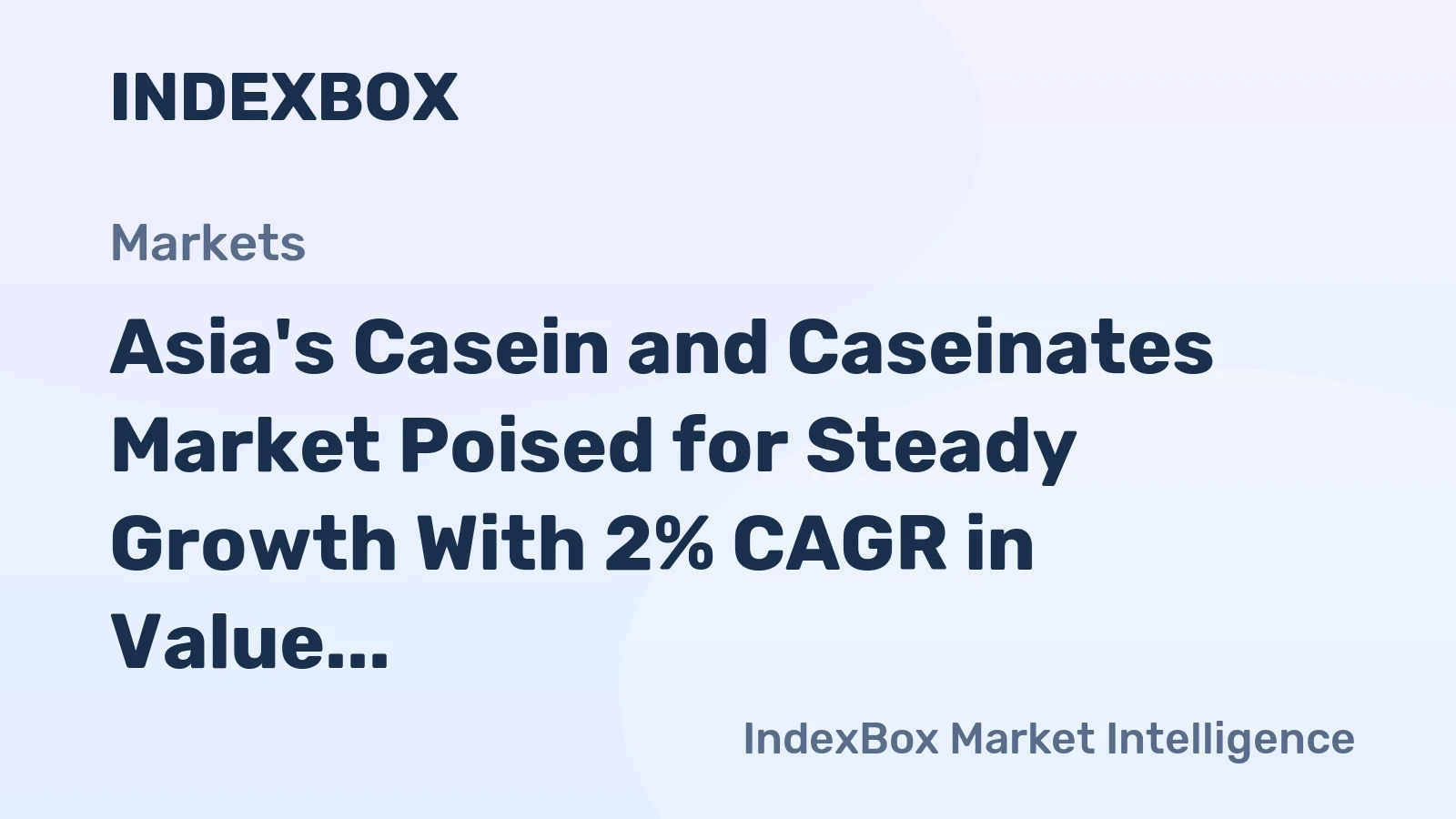 Asia's Casein and Caseinates Market Poised for Steady Growth With 2% CAGR in Value Through 2035