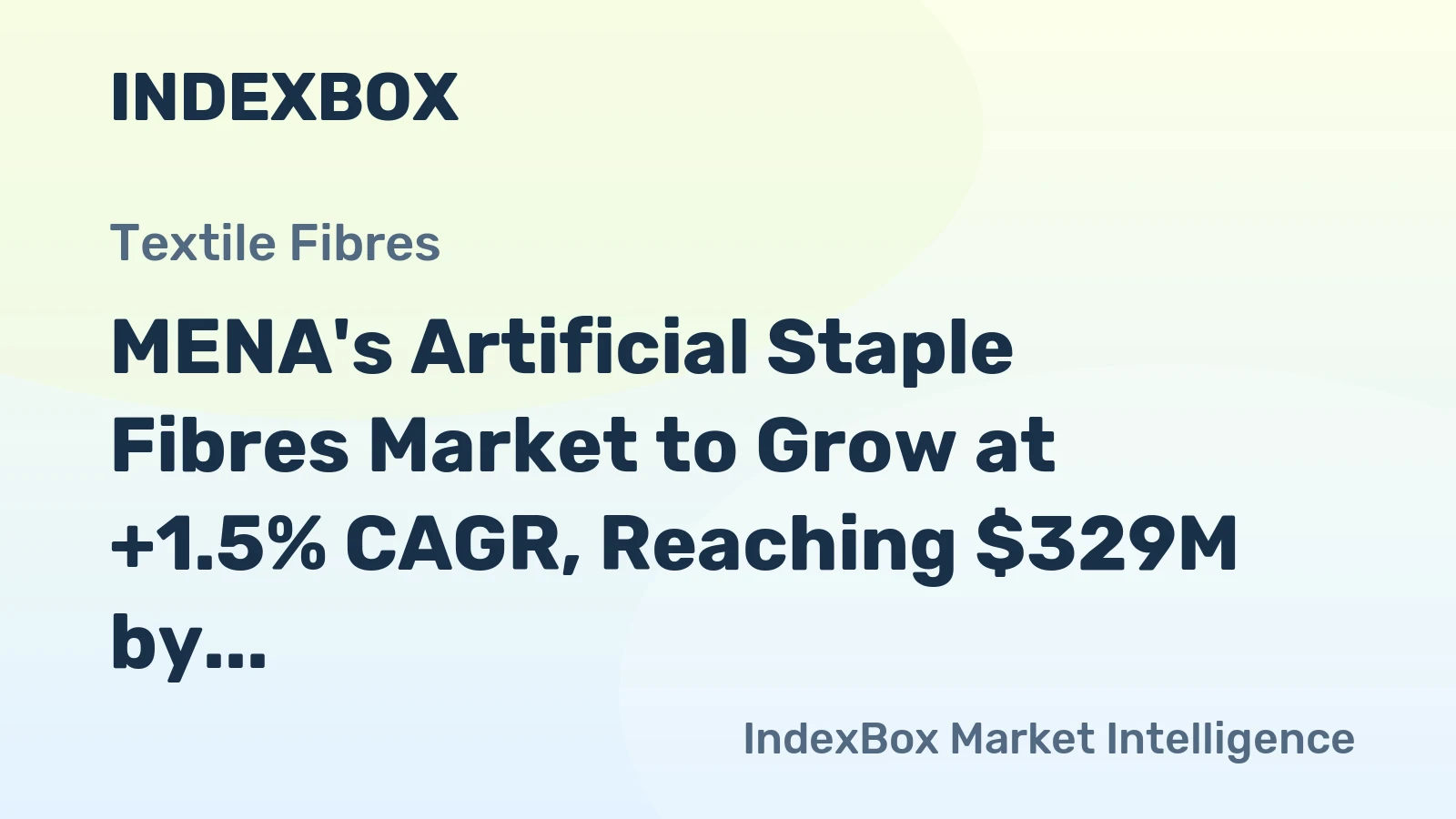 MENA's Artificial Staple Fibres Market to Grow at +1.5% CAGR, Reaching $329M by 2035