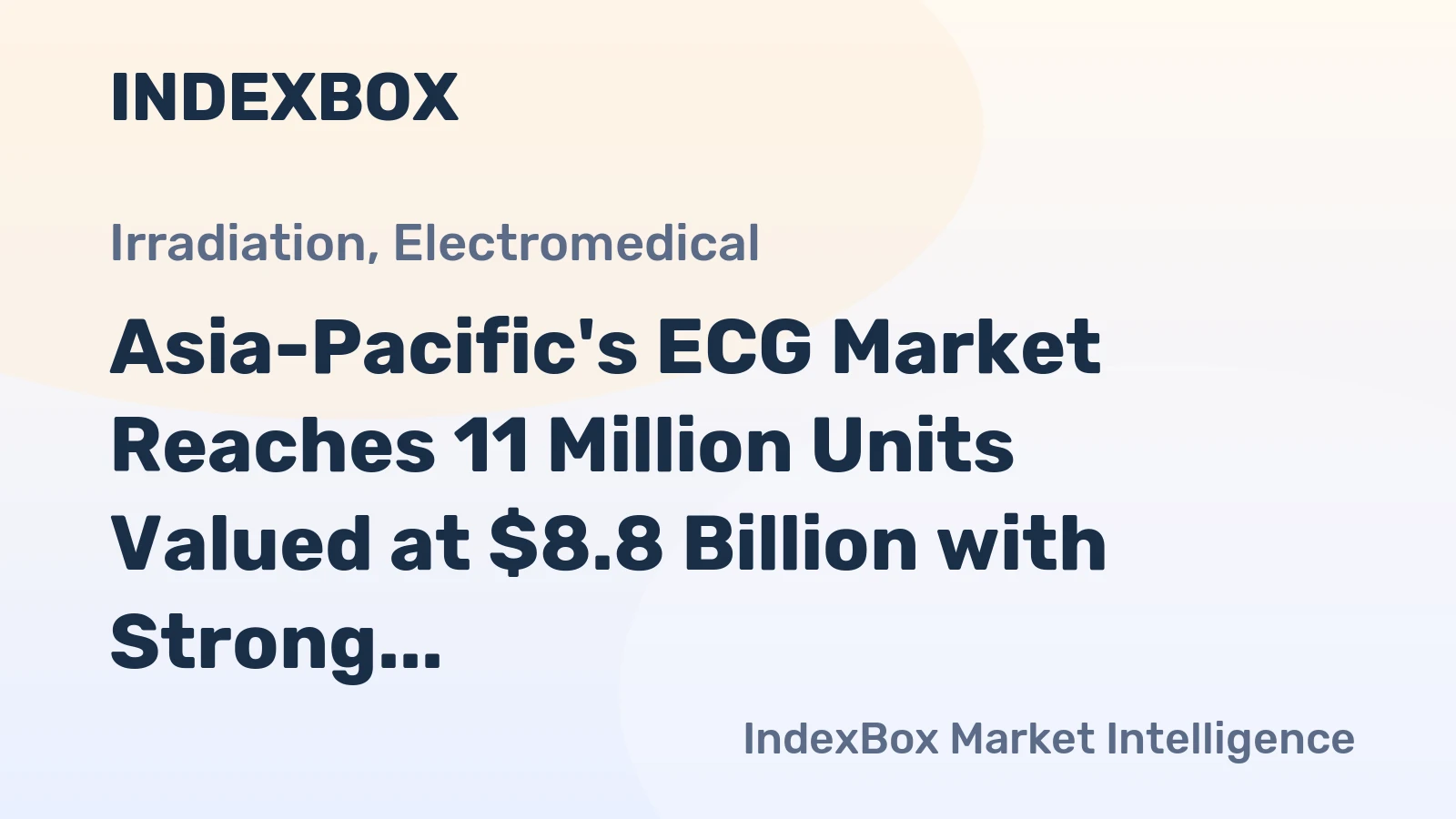 Asia-Pacific's ECG Market Reaches 11 Million Units Valued at $8.8 Billion with Strong Growth Forecast