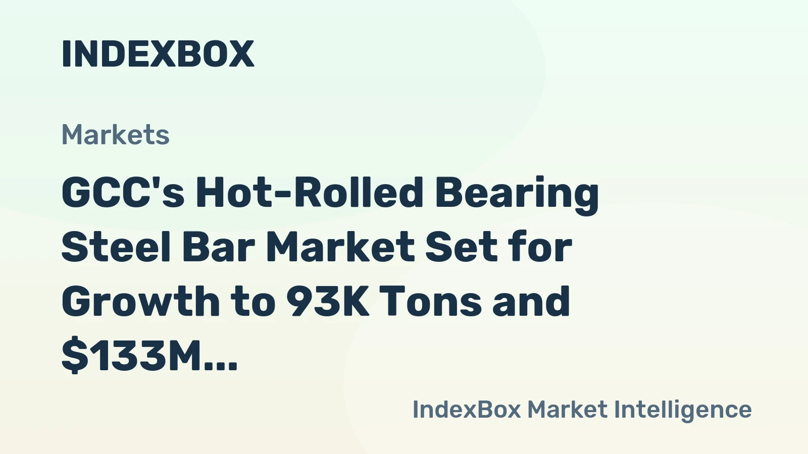 GCC's Hot-Rolled Bearing Steel Bar Market Set for Growth to 93K Tons and $133M by 2035