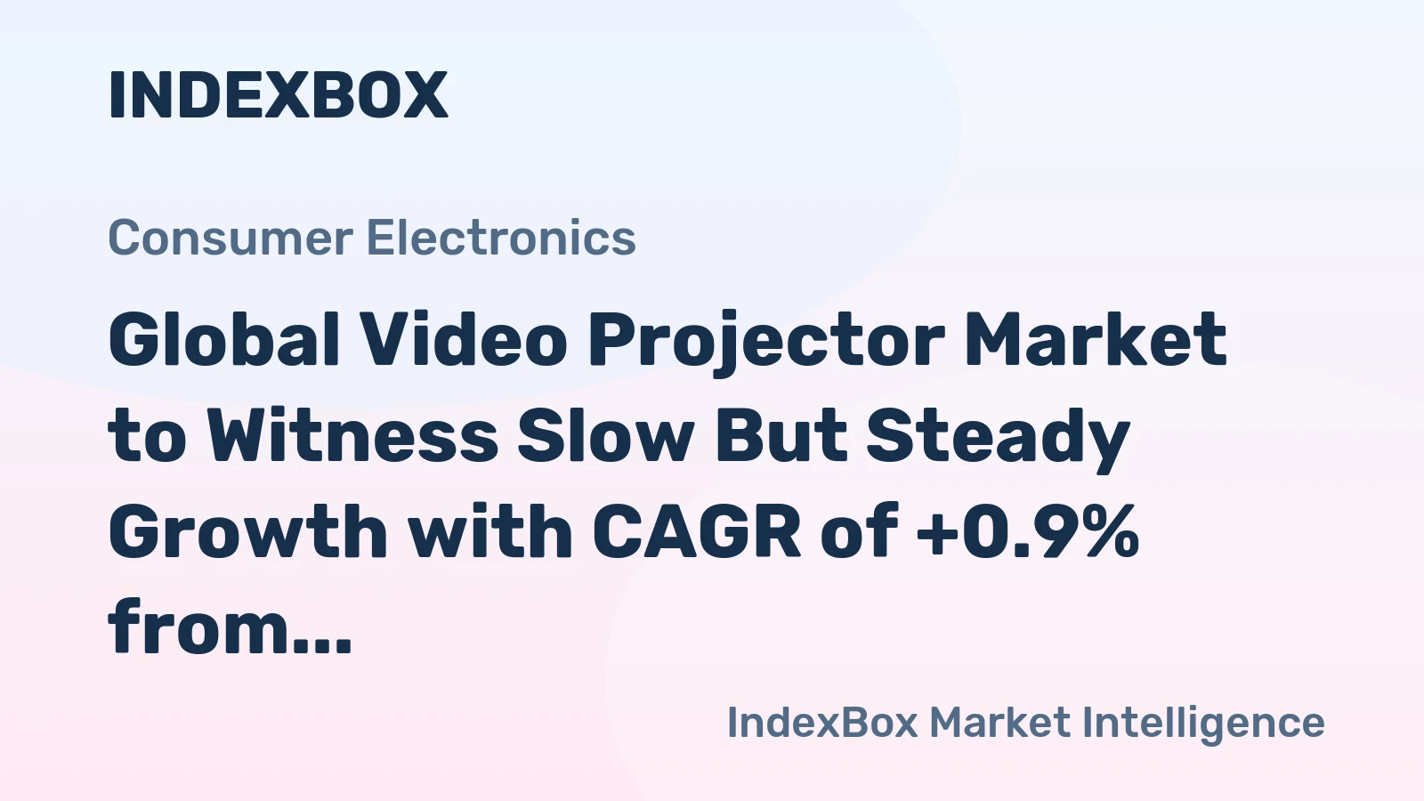 Global Video Projector Market to Witness Slow But Steady Growth with CAGR of +0.9% from 2024 to 2035