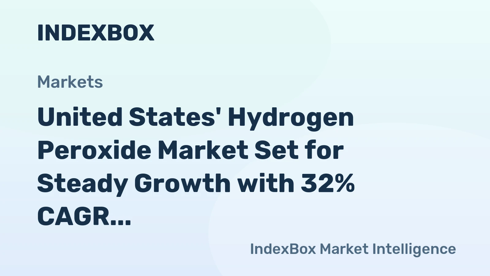 United States' Hydrogen Peroxide Market Set for Steady Growth with 32% CAGR in Value Through 2035