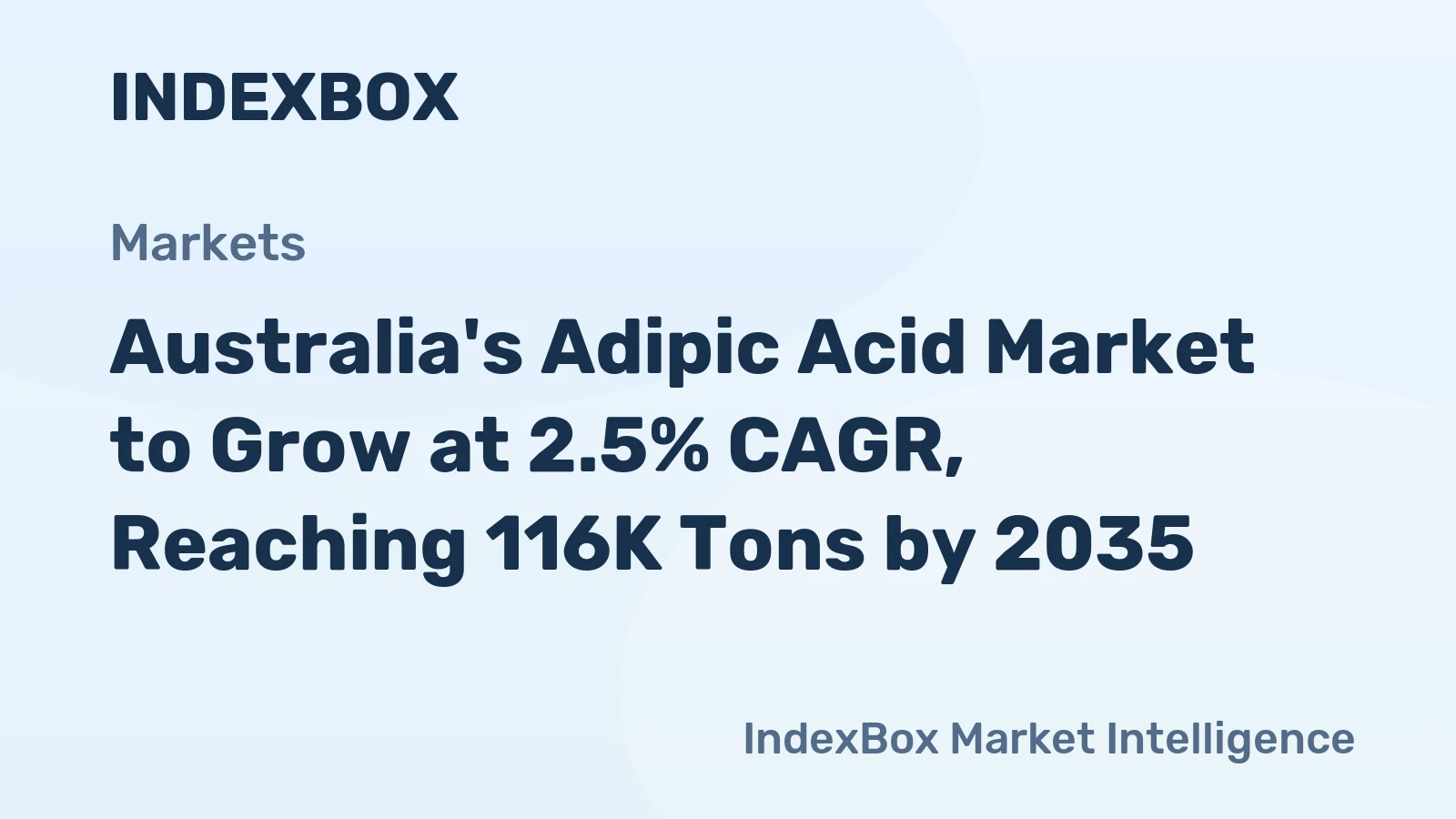 Australia's Adipic Acid Market to Grow at 2.5% CAGR, Reaching 116K Tons by 2035