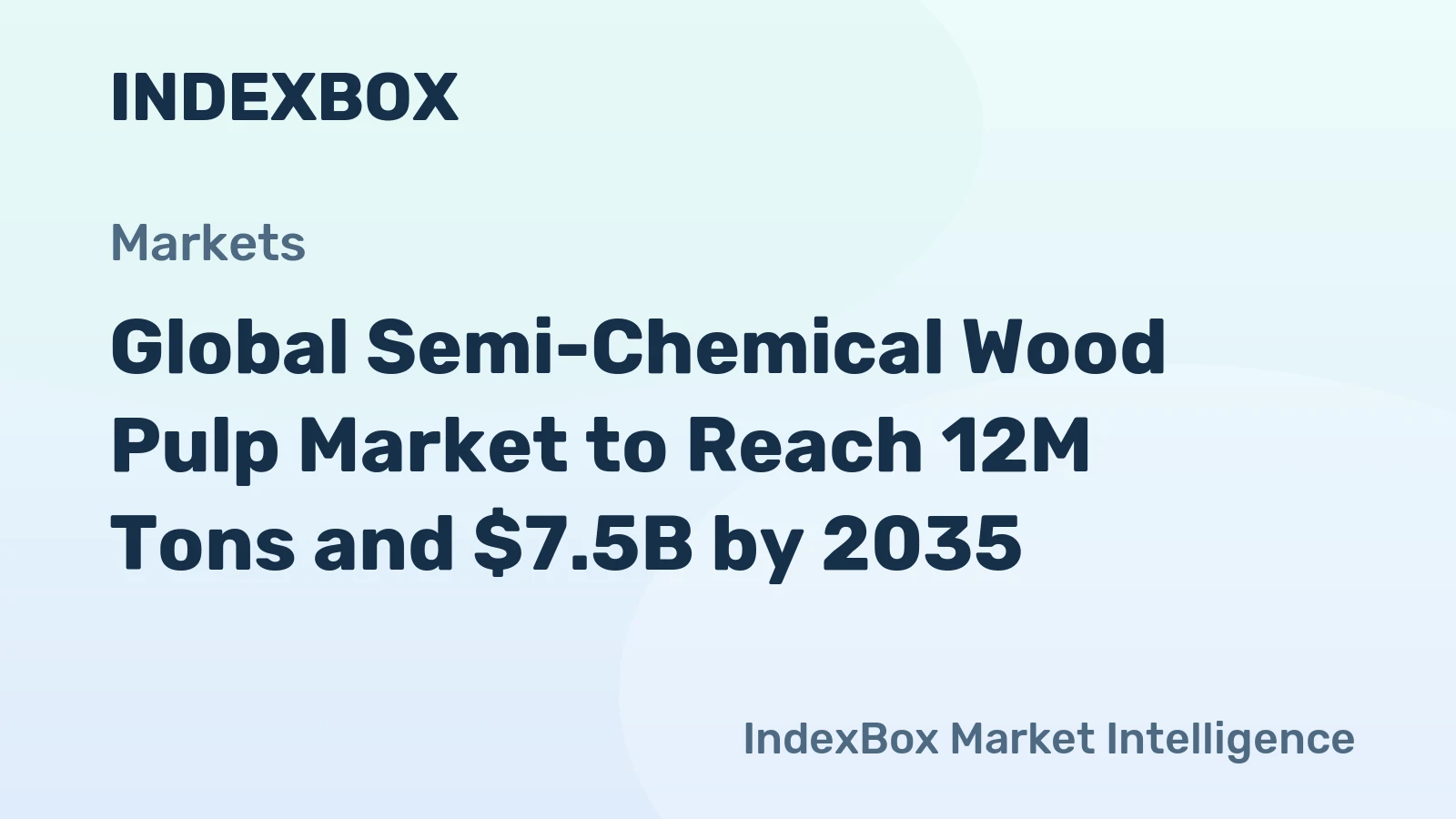 Global Semi-Chemical Wood Pulp Market to Reach 12M Tons and $7.5B by 2035