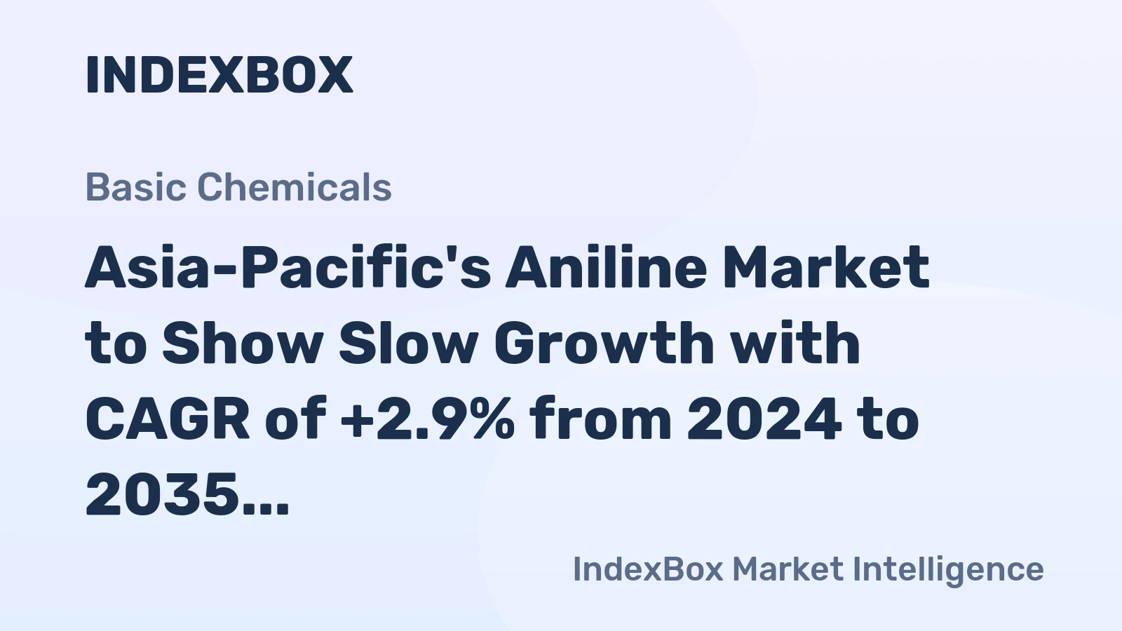 Asia-Pacific's Aniline Market to Show Slow Growth with CAGR of +2.9% from 2024 to 2035