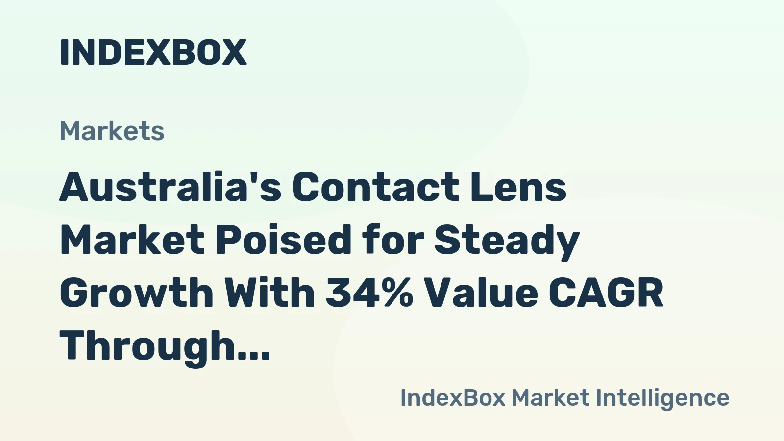 Australia's Contact Lens Market Poised for Steady Growth With 34% Value CAGR Through 2035