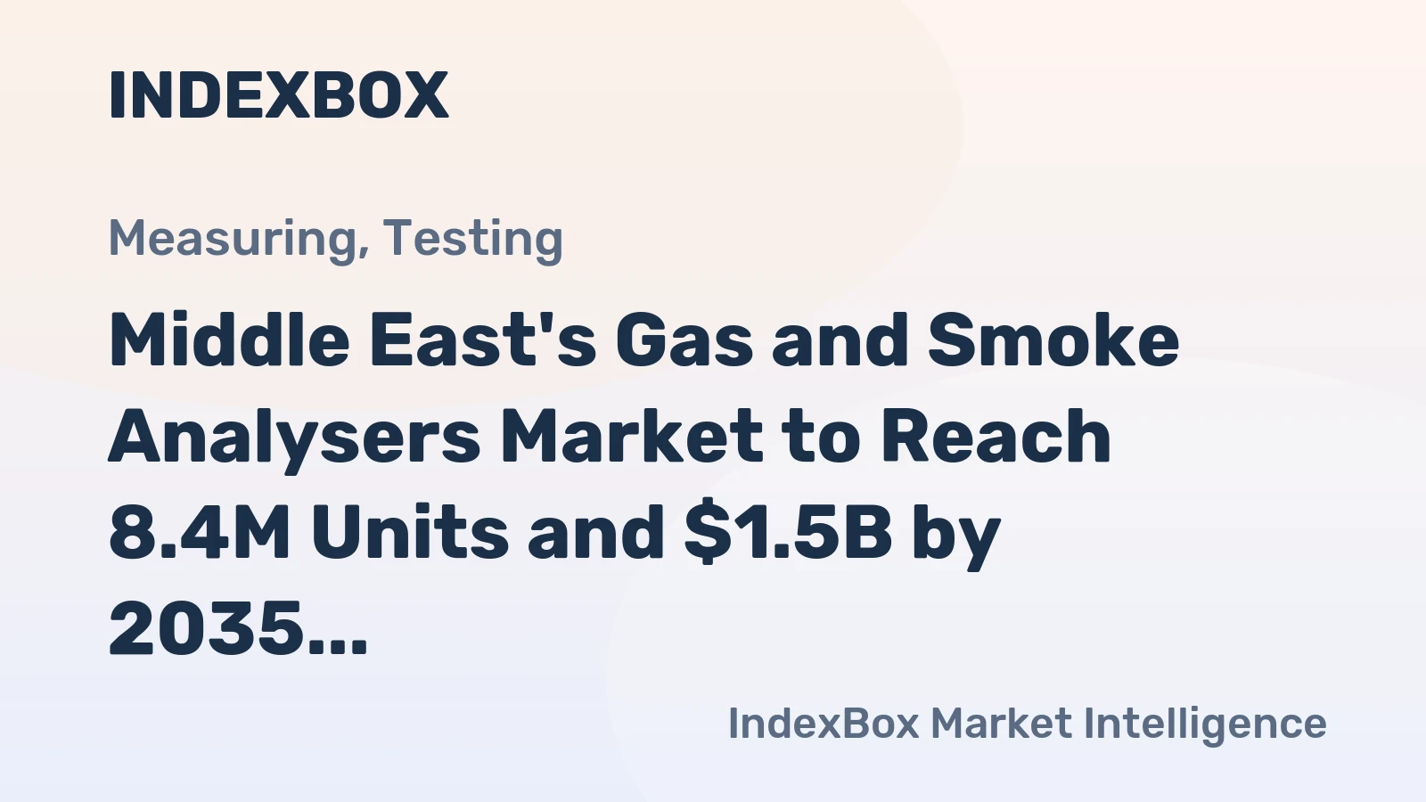 Middle East's Gas and Smoke Analysers Market to Reach 8.4M Units and $1.5B by 2035, Anticipating +2.9% Volume Growth and +2.0% Value Growth