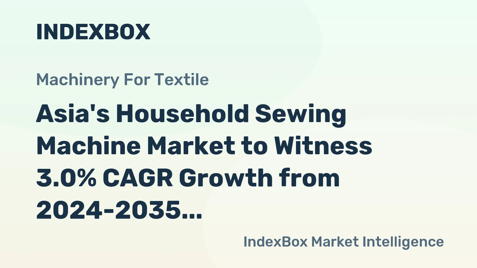 Asia's Household Sewing Machine Market to Witness 3.0% CAGR Growth from 2024-2035, Reaching 11M Units