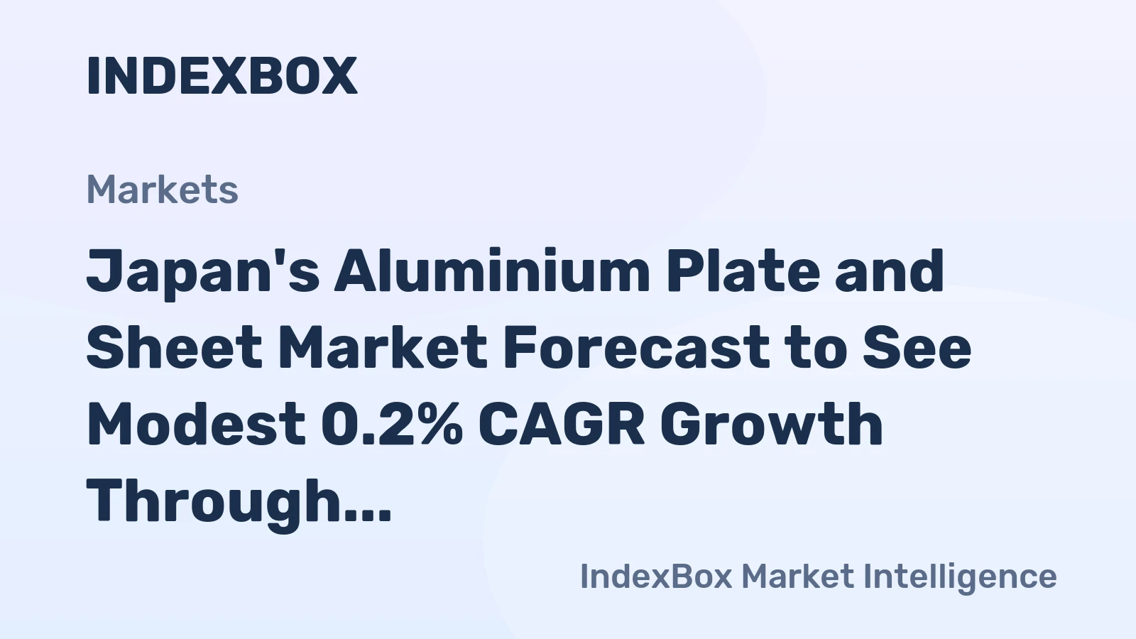 Japan's Aluminium Plate and Sheet Market Forecast to See Modest 0.2% CAGR Growth Through 2035