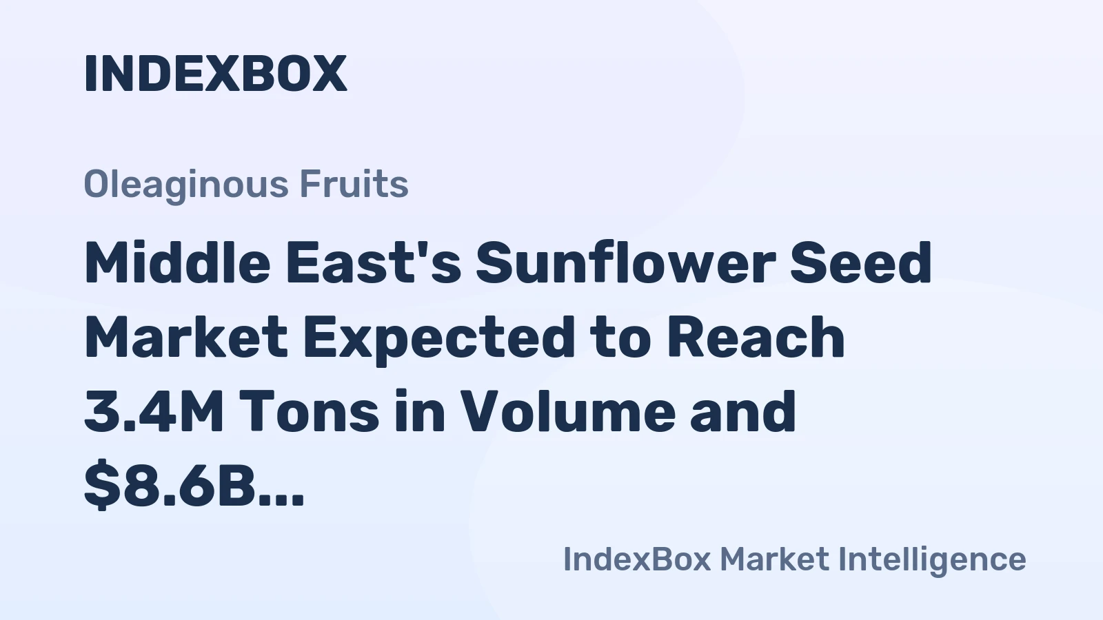 Middle East's Sunflower Seed Market Expected to Reach 3.4M Tons in Volume and $8.6B in Value by 2035