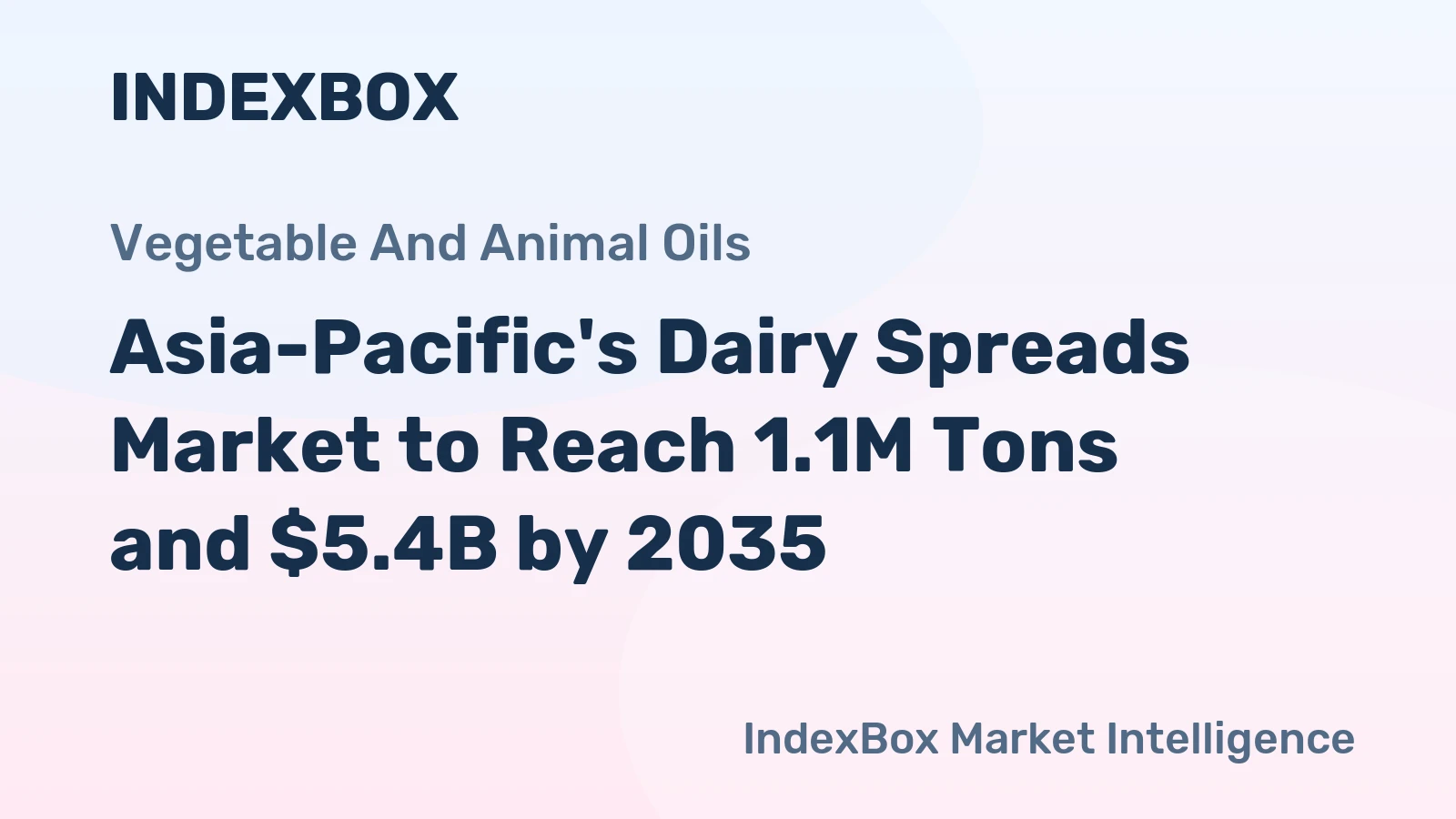 Asia-Pacific's Dairy Spreads Market to Reach 1.1M Tons and $5.4B by 2035