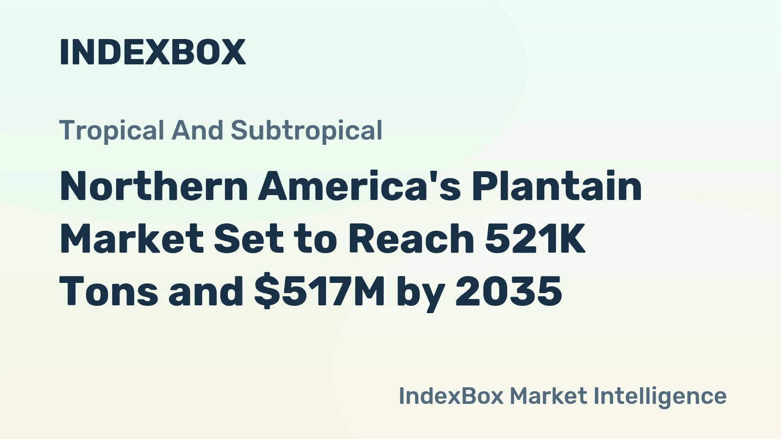 Northern America's Plantain Market Set to Reach 521K Tons and $517M by 2035
