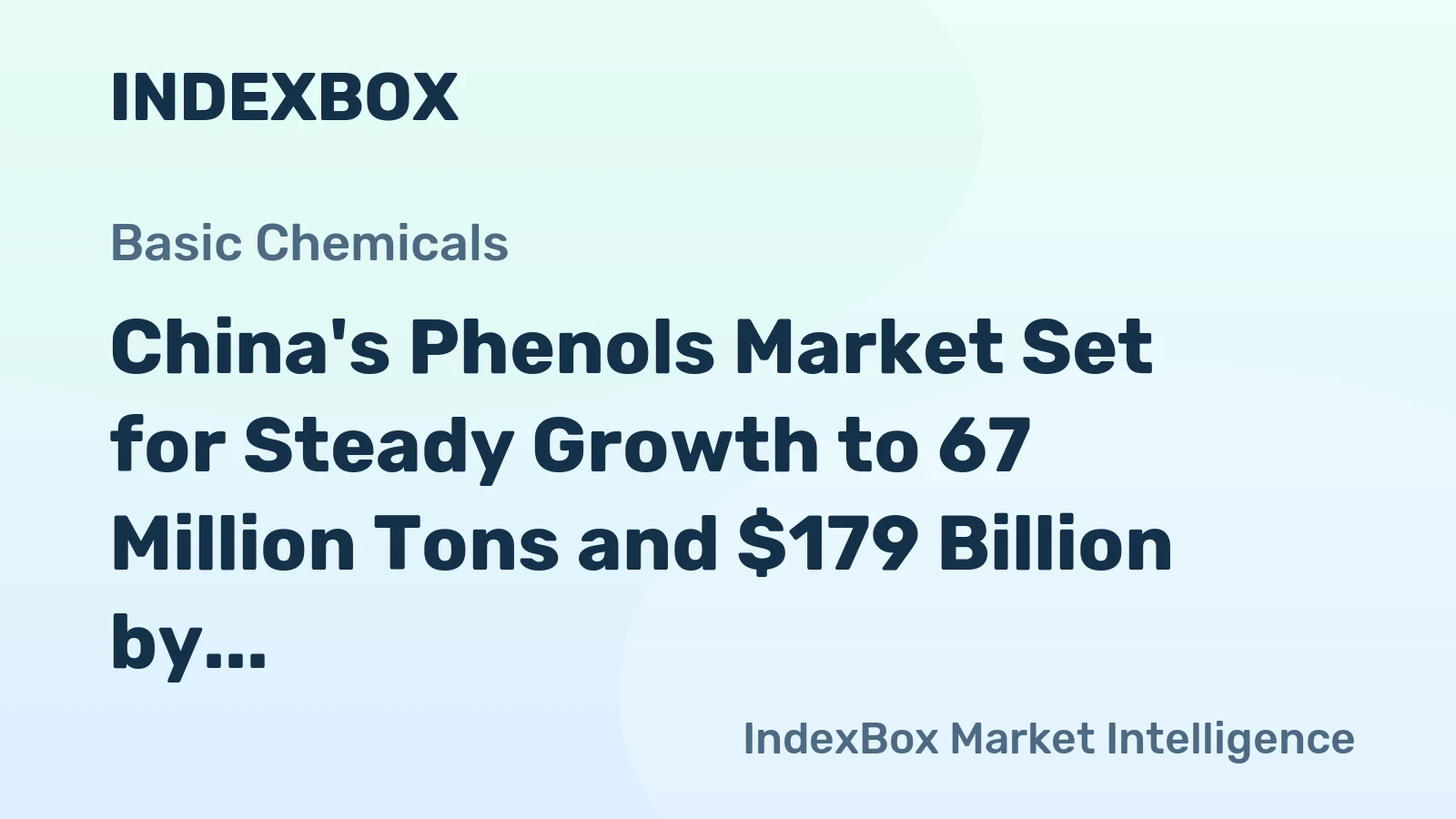 China's Phenols Market Set for Steady Growth to 67 Million Tons and $179 Billion by 2035