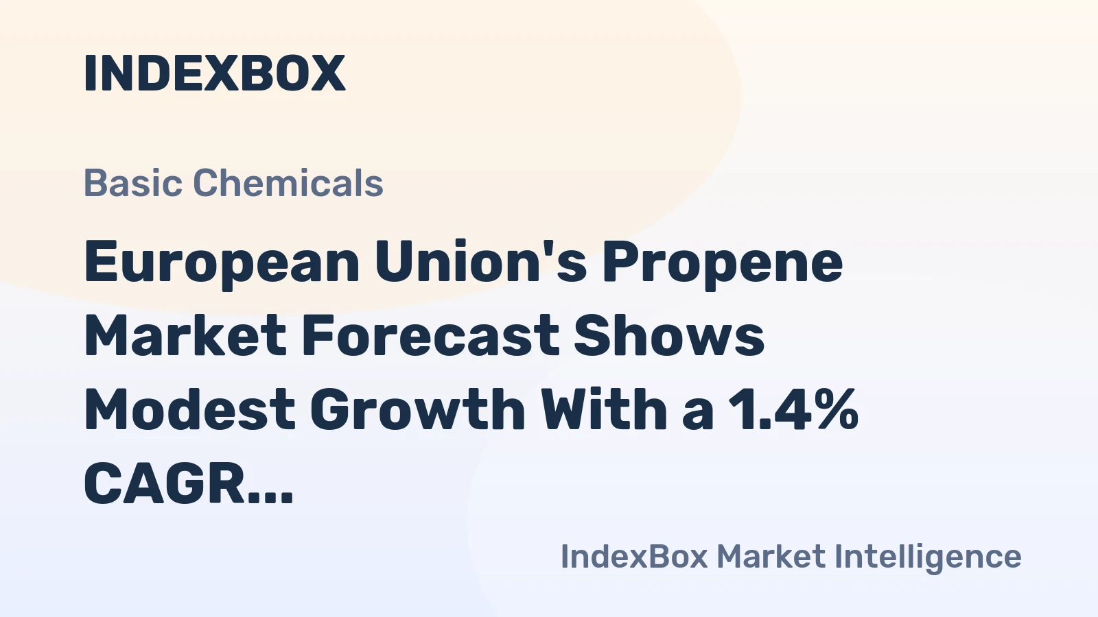 European Union's Propene Market Forecast Shows Modest Growth With a 1.4% CAGR in Value Through 2035