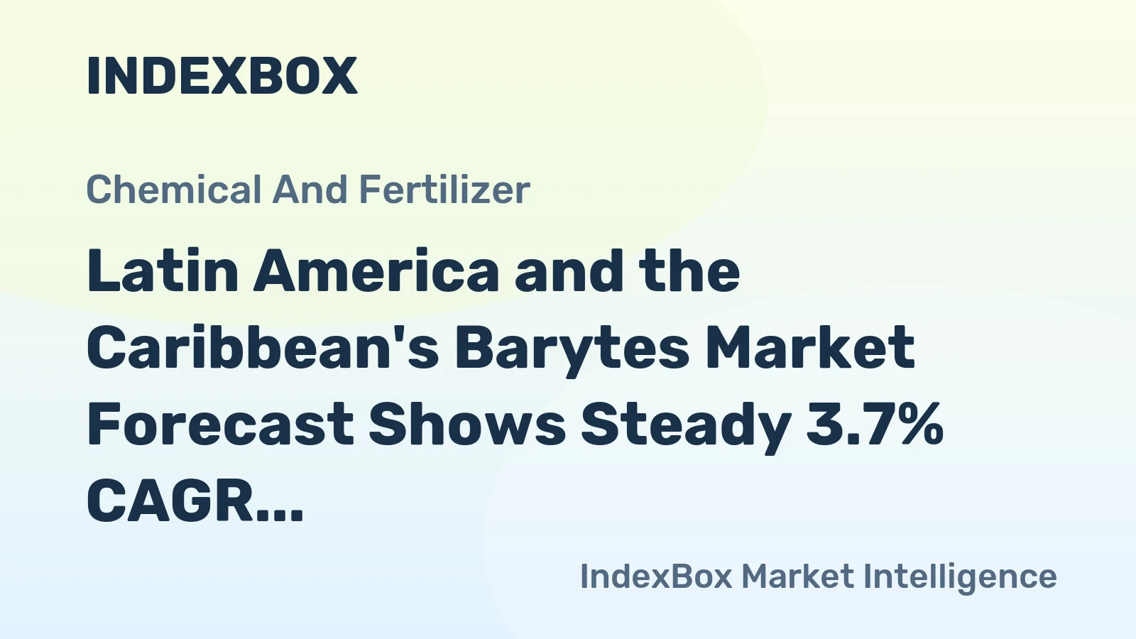Latin America and the Caribbean's Barytes Market Forecast Shows Steady 3.7% CAGR Growth Through 2035