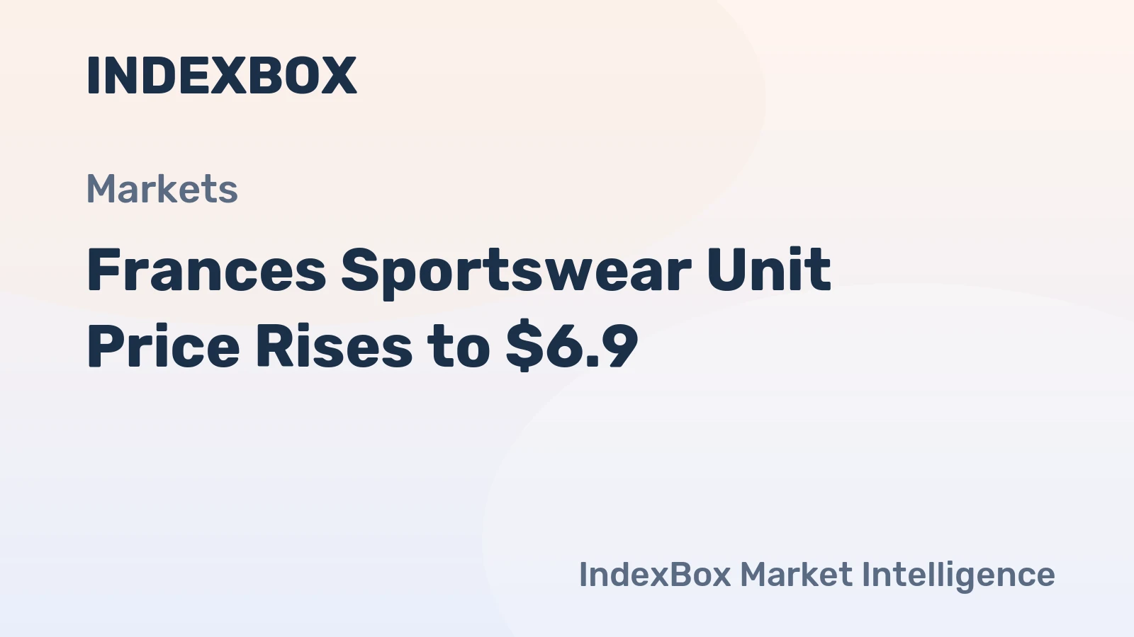 Frances Sportswear Unit Price Rises to $6.9