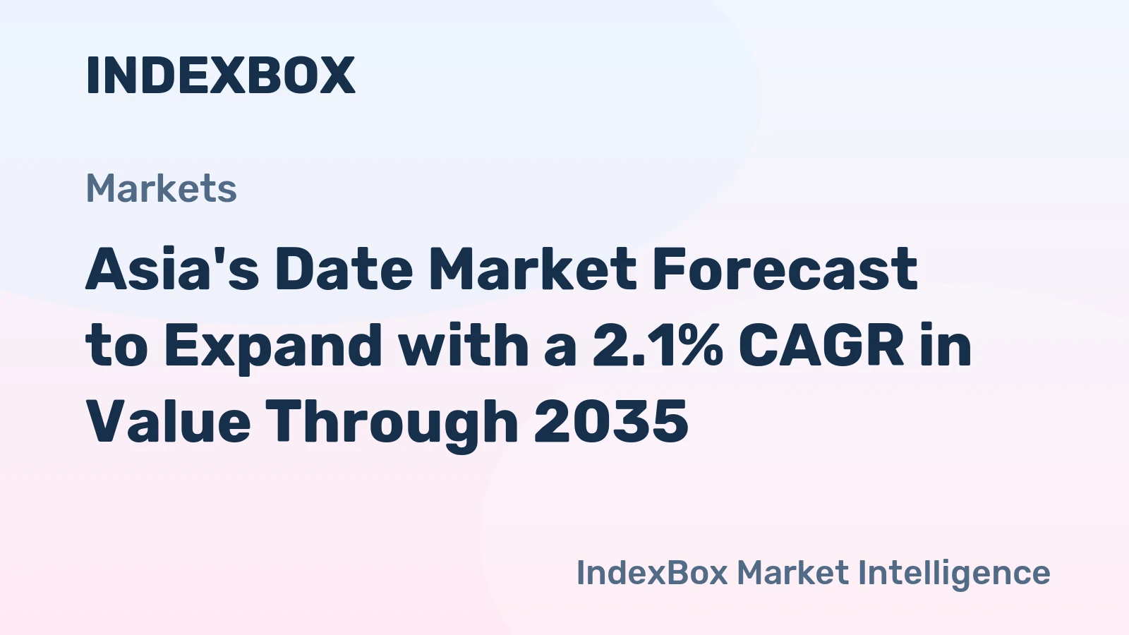Asia's Date Market Forecast to Expand with a 2.1% CAGR in Value Through 2035