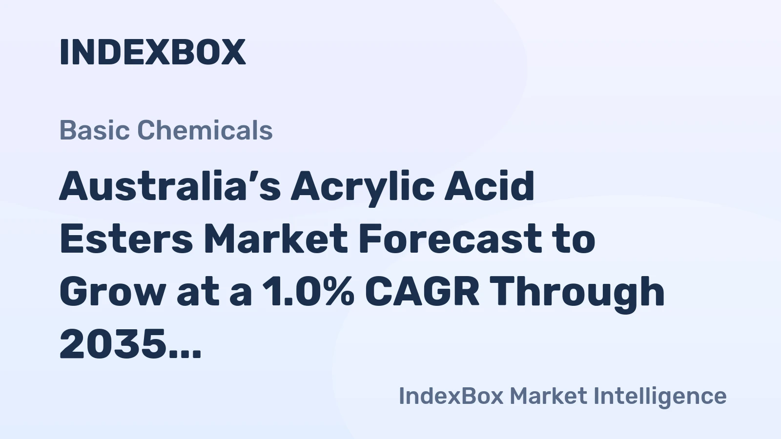 Australia’s Acrylic Acid Esters Market Forecast to Grow at a 1.0% CAGR Through 2035