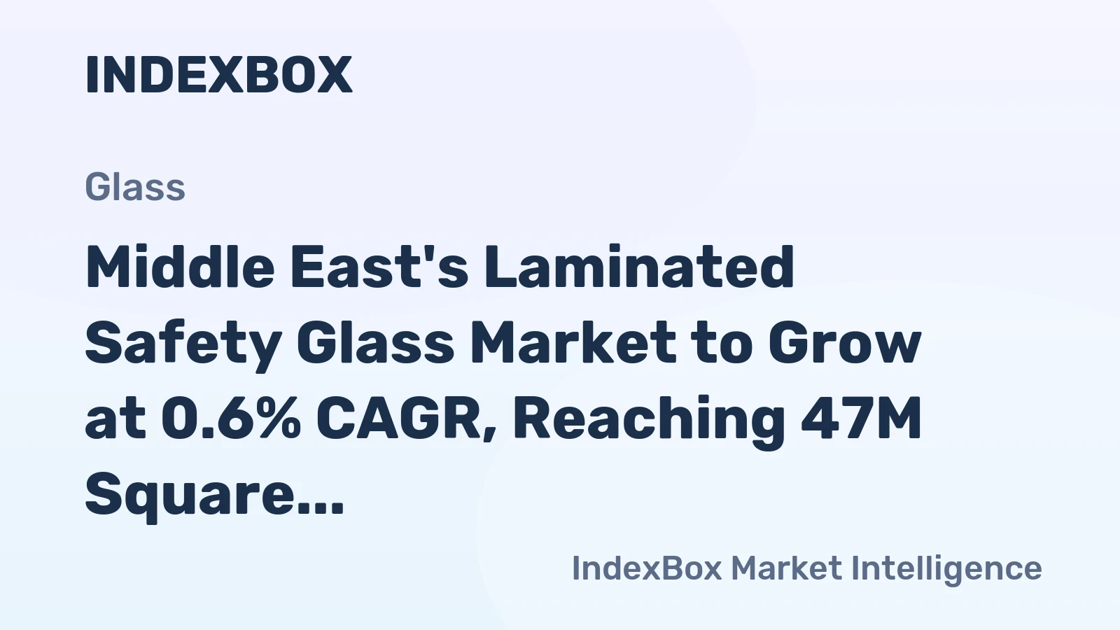 Middle East's Laminated Safety Glass Market to Grow at 0.6% CAGR, Reaching 47M Square Meters by 2035