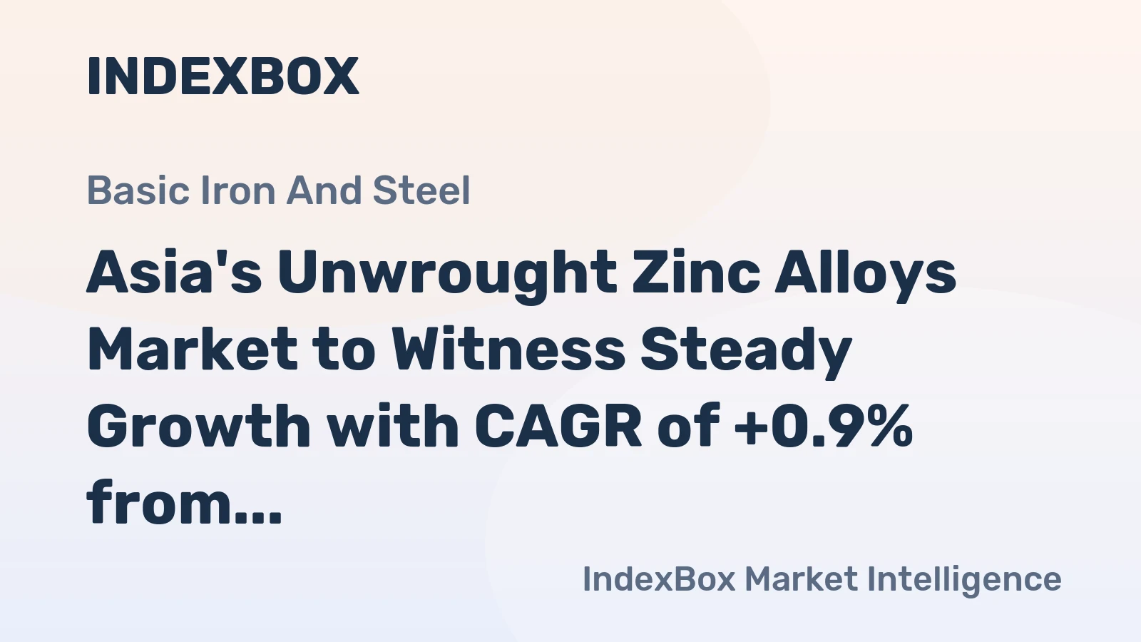 Asia's Unwrought Zinc Alloys Market to Witness Steady Growth with CAGR of +0.9% from 2024 to 2035