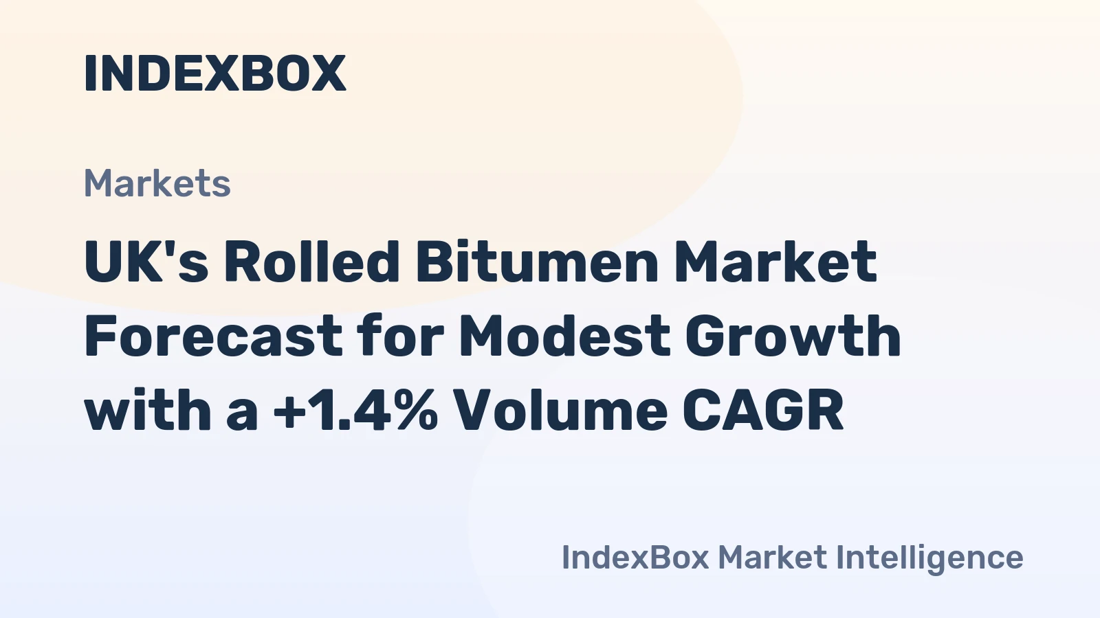 UK's Rolled Bitumen Market Forecast for Modest Growth with a +1.4% Volume CAGR