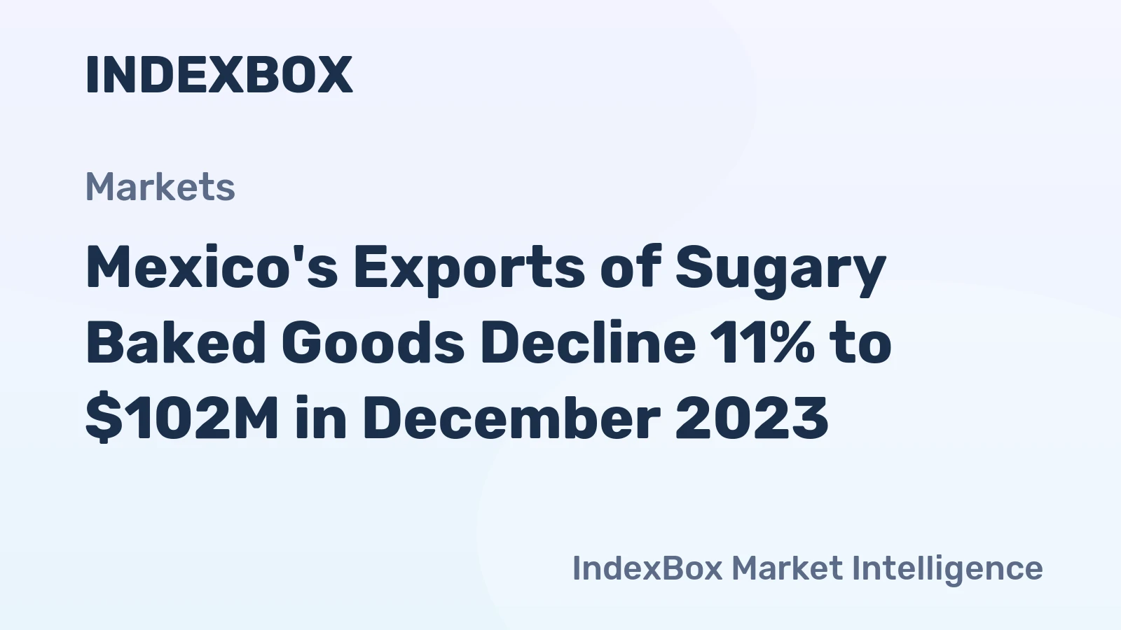 Mexico's Exports of Sugary Baked Goods Decline 11% to $102M in December 2023
