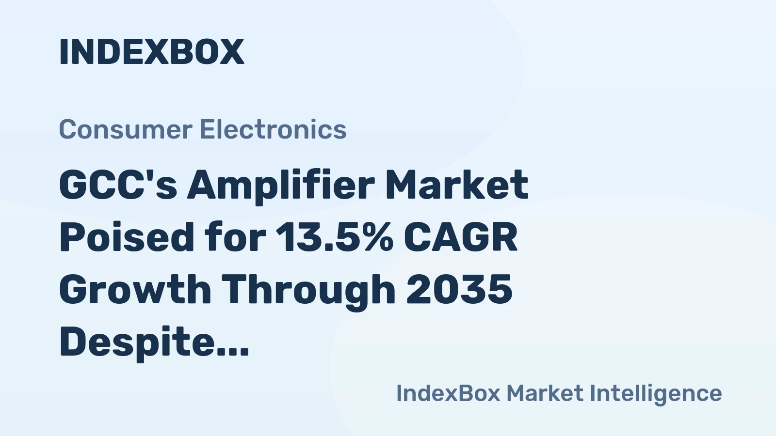 GCC's Amplifier Market Poised for 13.5% CAGR Growth Through 2035 Despite Recent Contraction