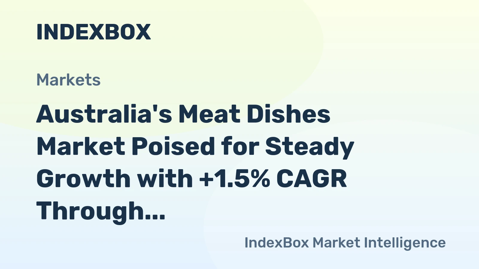 Australia's Meat Dishes Market Poised for Steady Growth with +1.5% CAGR Through 2035