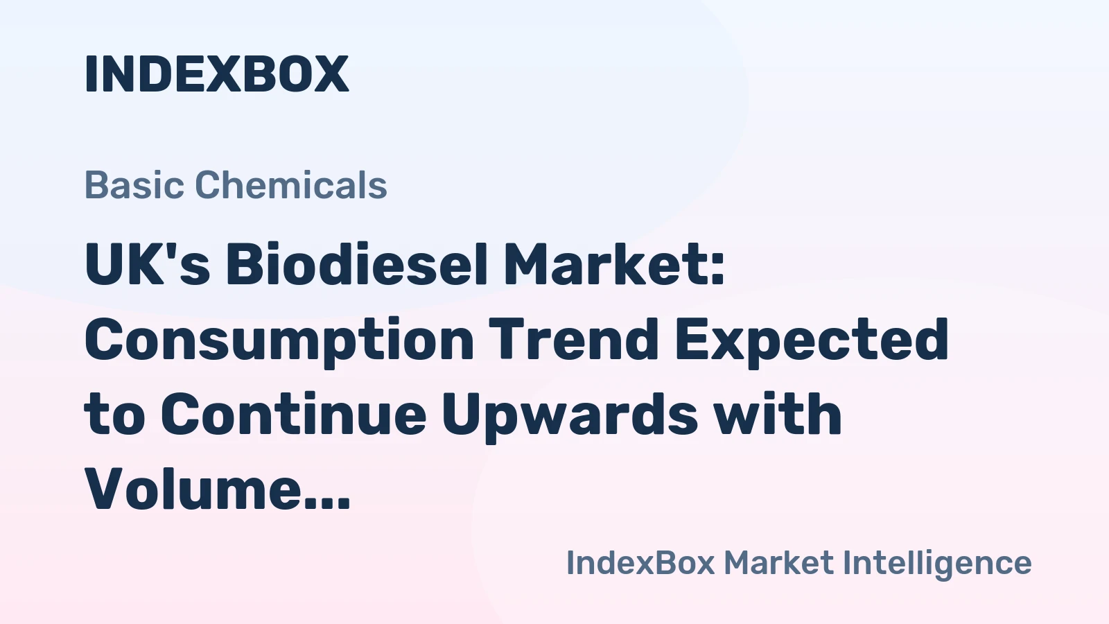 UK's Biodiesel Market: Consumption Trend Expected to Continue Upwards with Volume Reaching 930K Tons and Value Rising to $1.3B by 2035