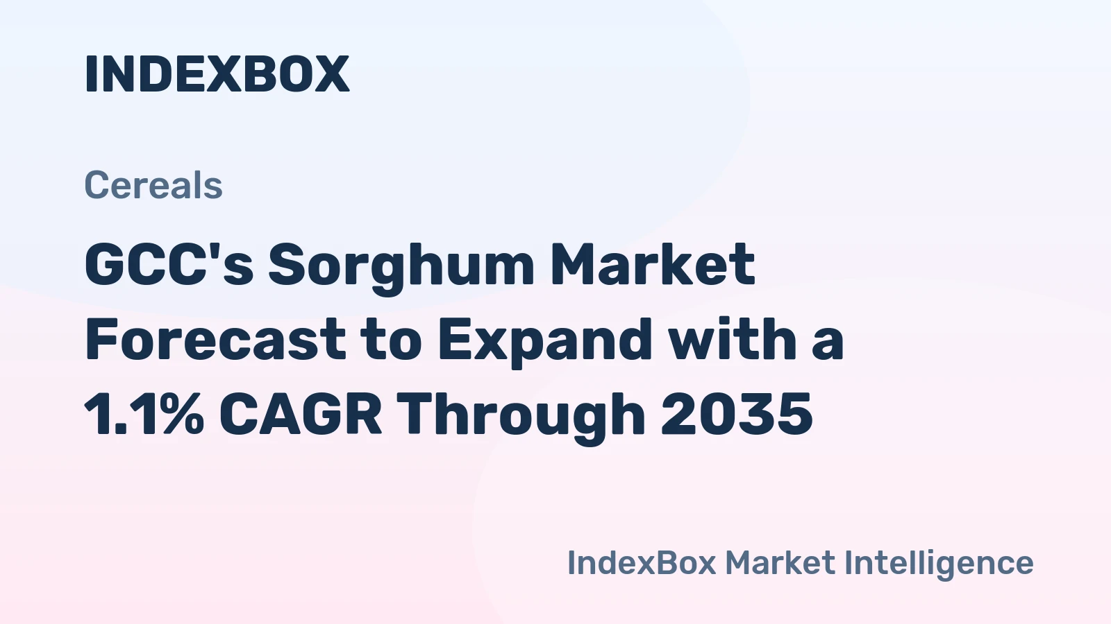 GCC's Sorghum Market Forecast to Expand with a 1.1% CAGR Through 2035